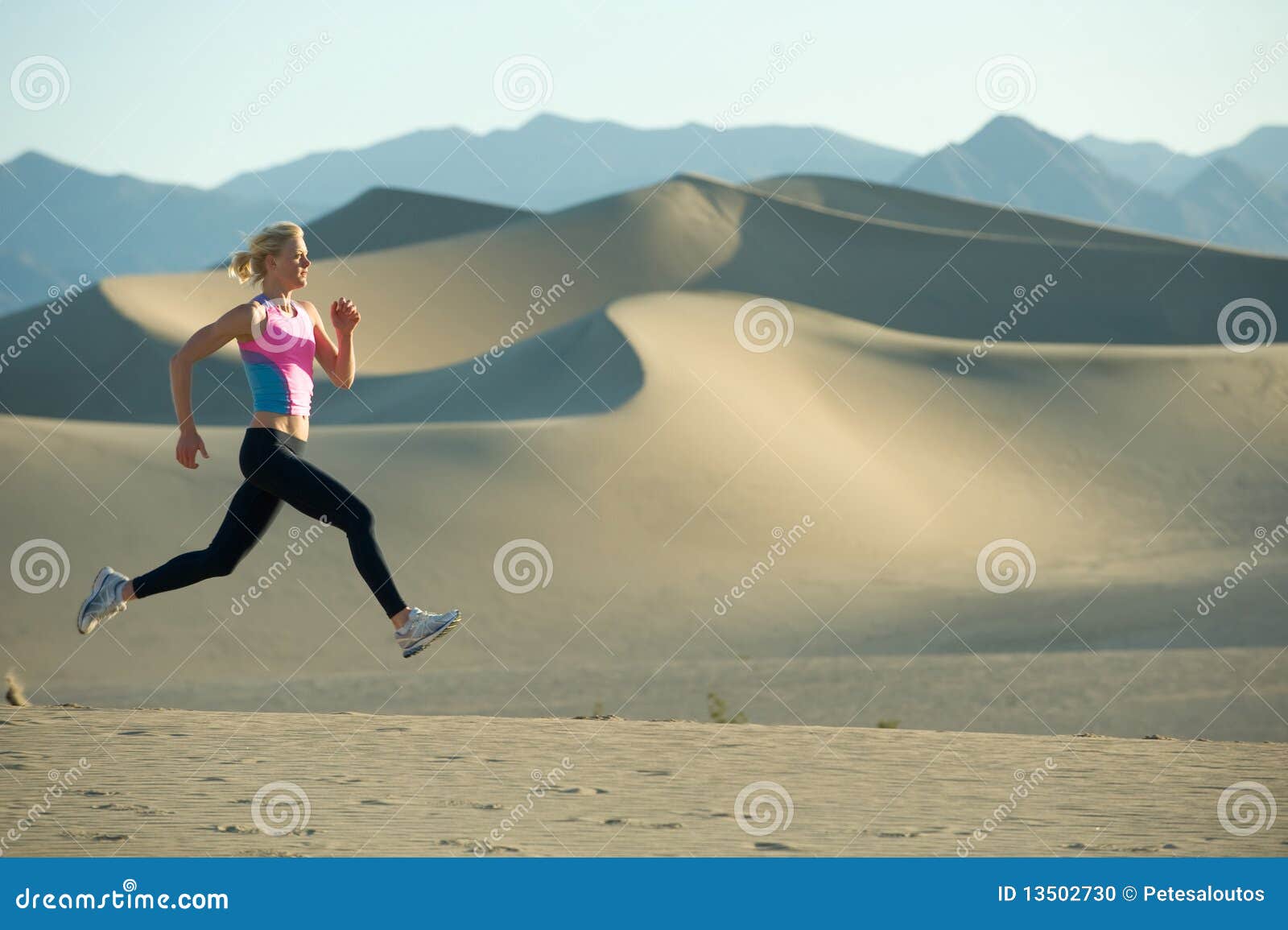 Runner on Dunes stock photo. Image of adult, fitness - 13502730