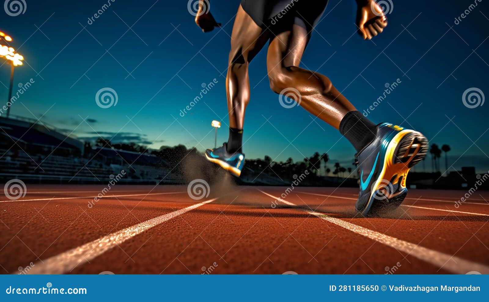 Runner feet stock illustration. Illustration of road - 281185650