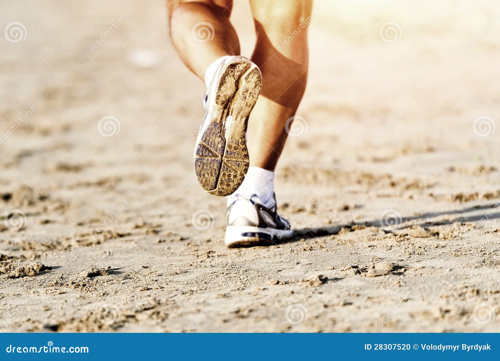 Runner feet running stock photo. Image of beach, marathon - 28307520