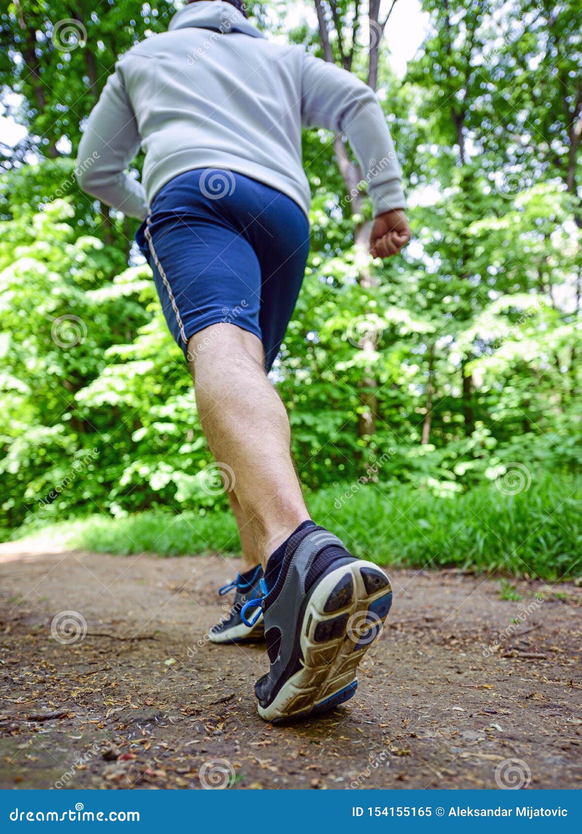 Runner Feet Running on Road Closeup on Shoe Stock Image - Image of legs ...