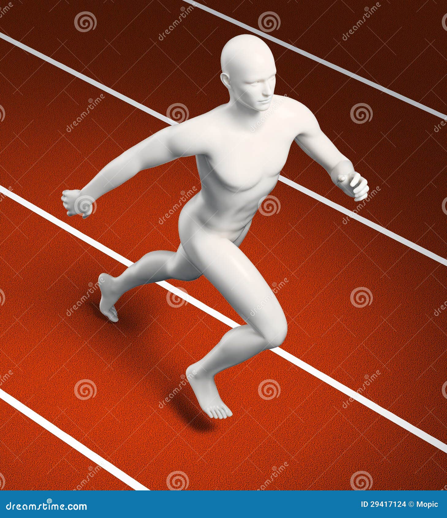 Runner figure on a track stock illustration. Illustration of health ...