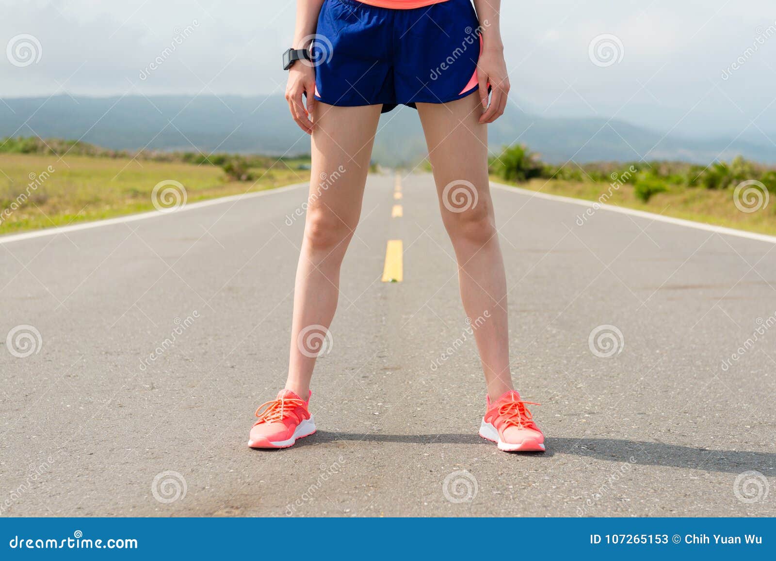 Runner Finished Training Workout Standing on Road Stock Image - Image ...