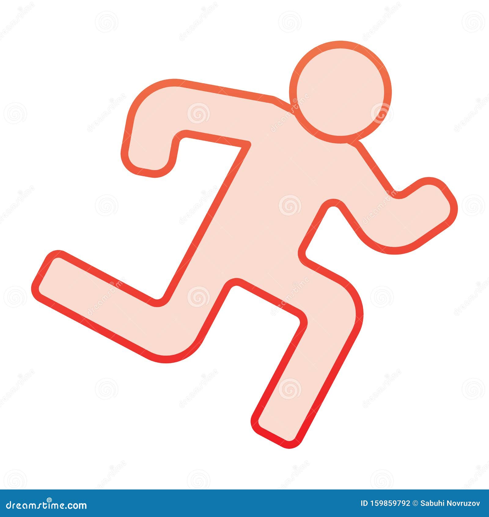 Runner Flat Icon. Run Red Icons in Trendy Flat Style. Athlete Gradient ...