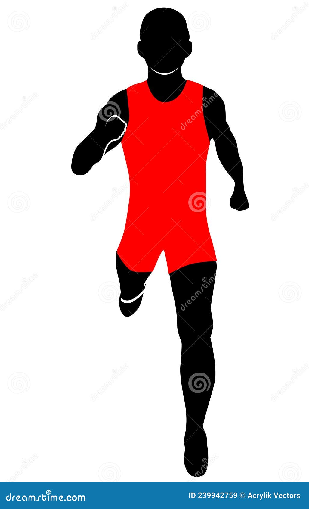 Runner in Front View Vector Icon Stock Vector - Illustration of clipart ...
