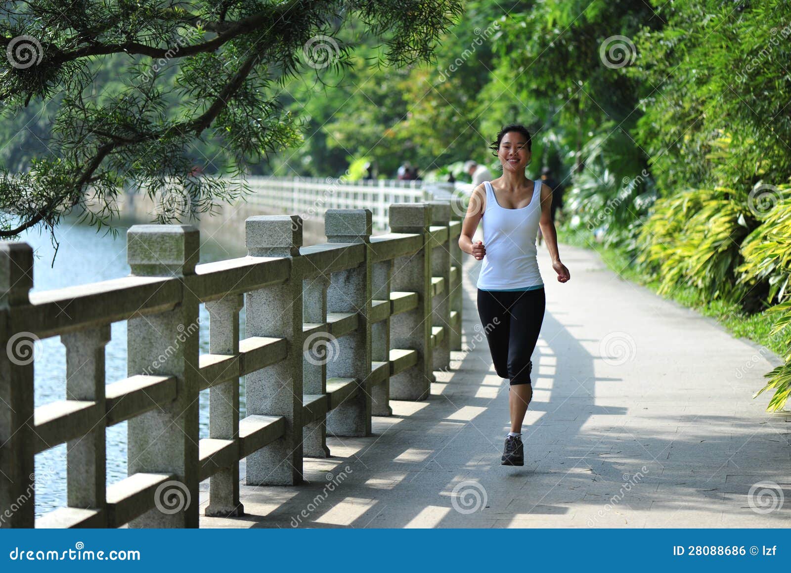 Runner at garden stock photo. Image of girl, jogging - 28088686