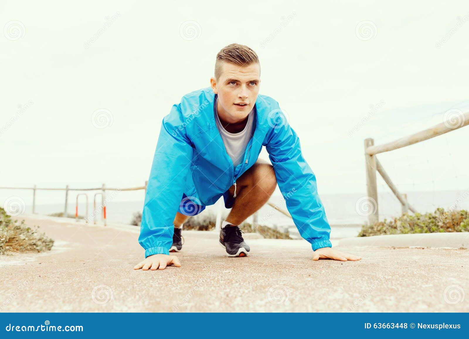 Runner Getting Ready To Start the Race Stock Photo - Image of race ...