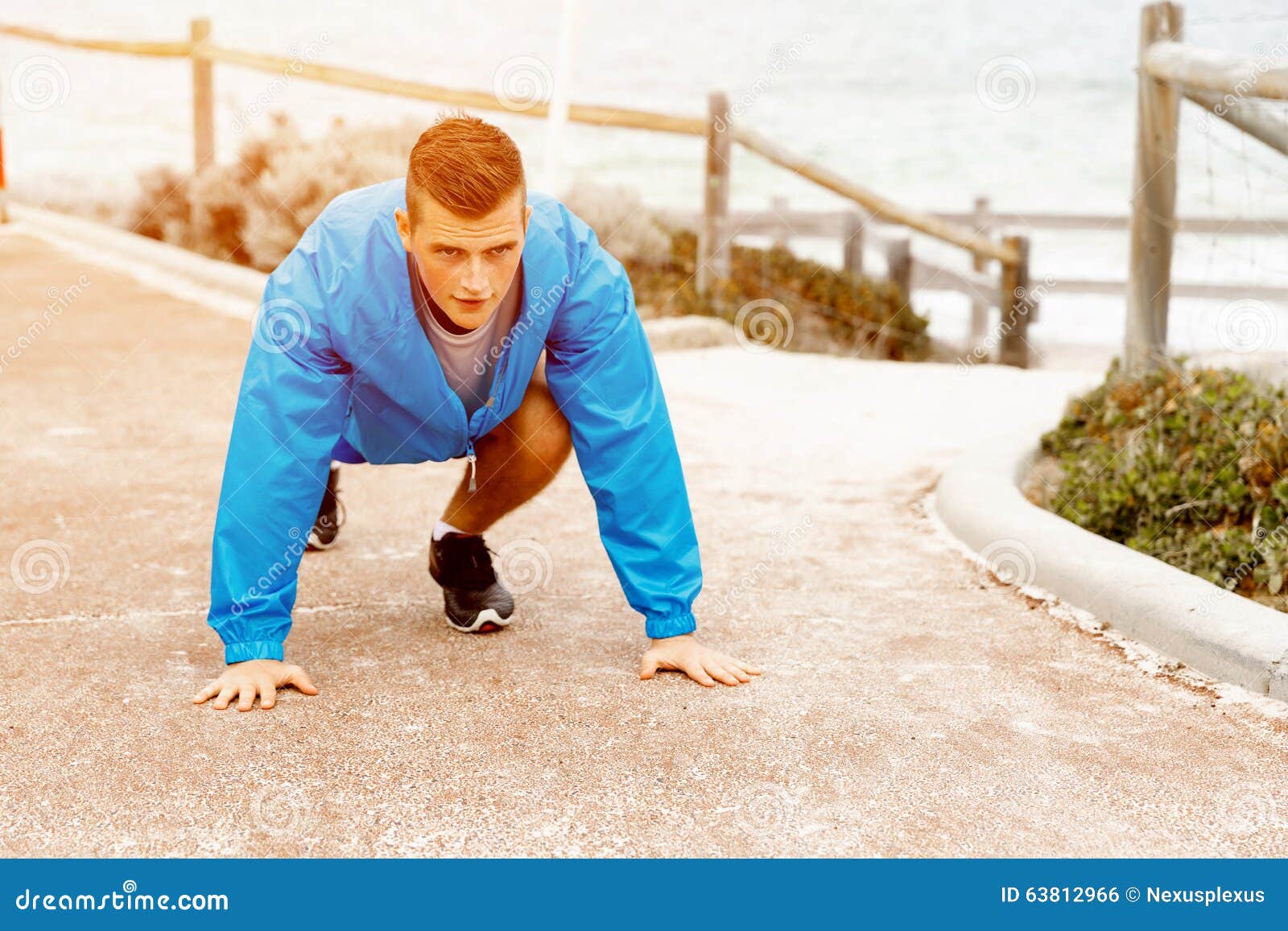 Runner Getting Ready To Start the Race Stock Photo - Image of runner ...