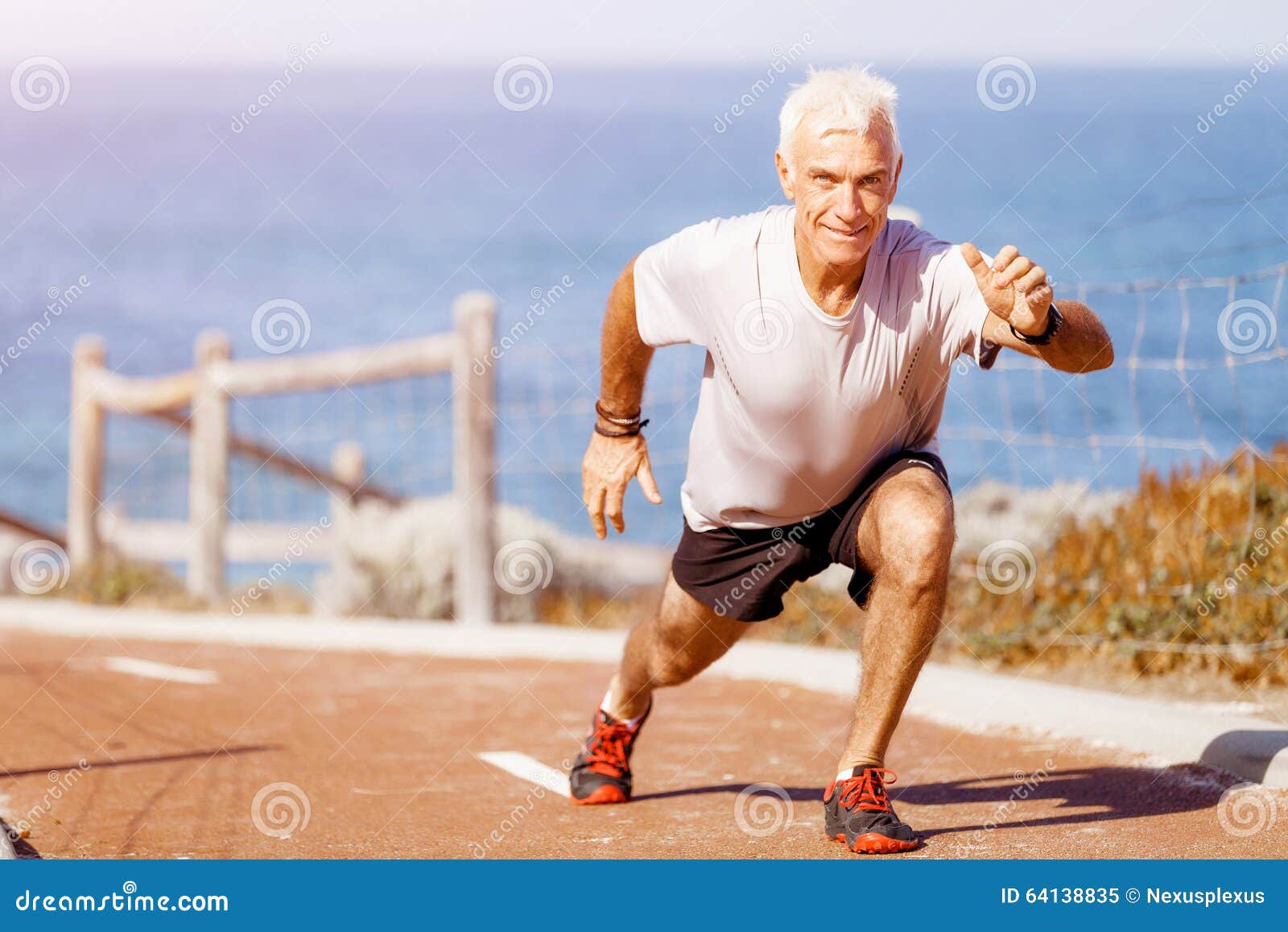 Runner Getting Ready To Start the Race Stock Image - Image of person ...