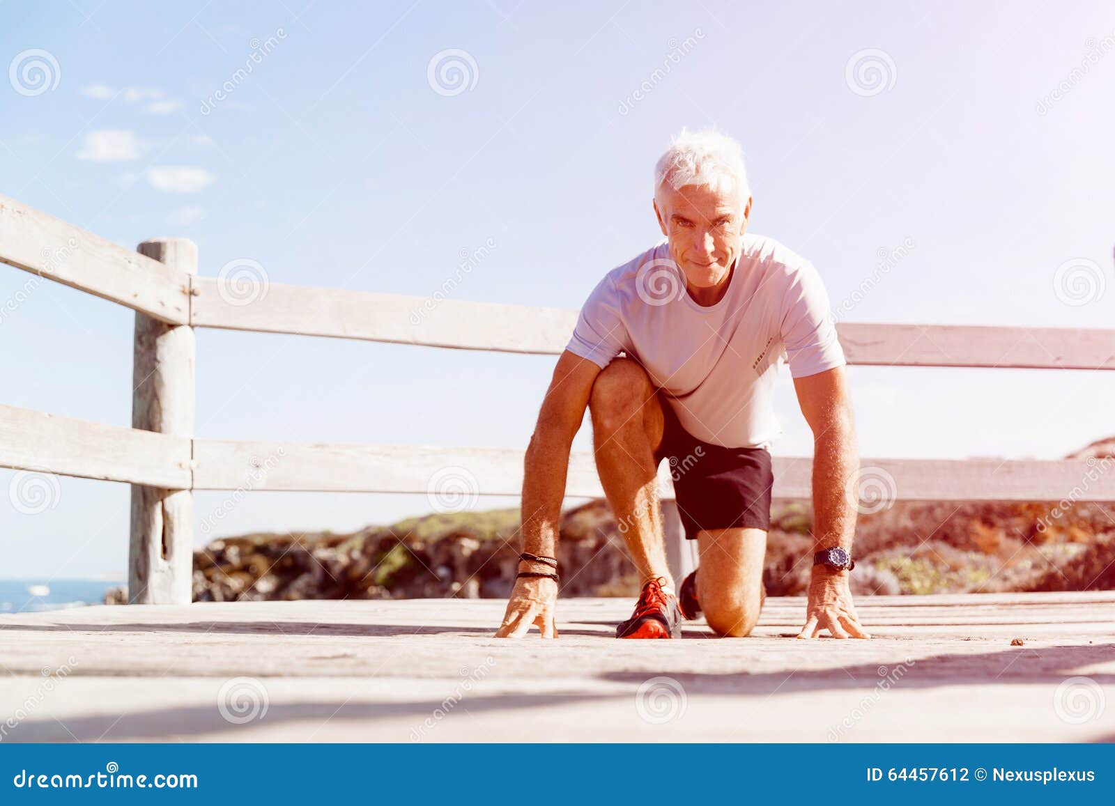 Runner Getting Ready To Start the Race Stock Photo - Image of muscular ...