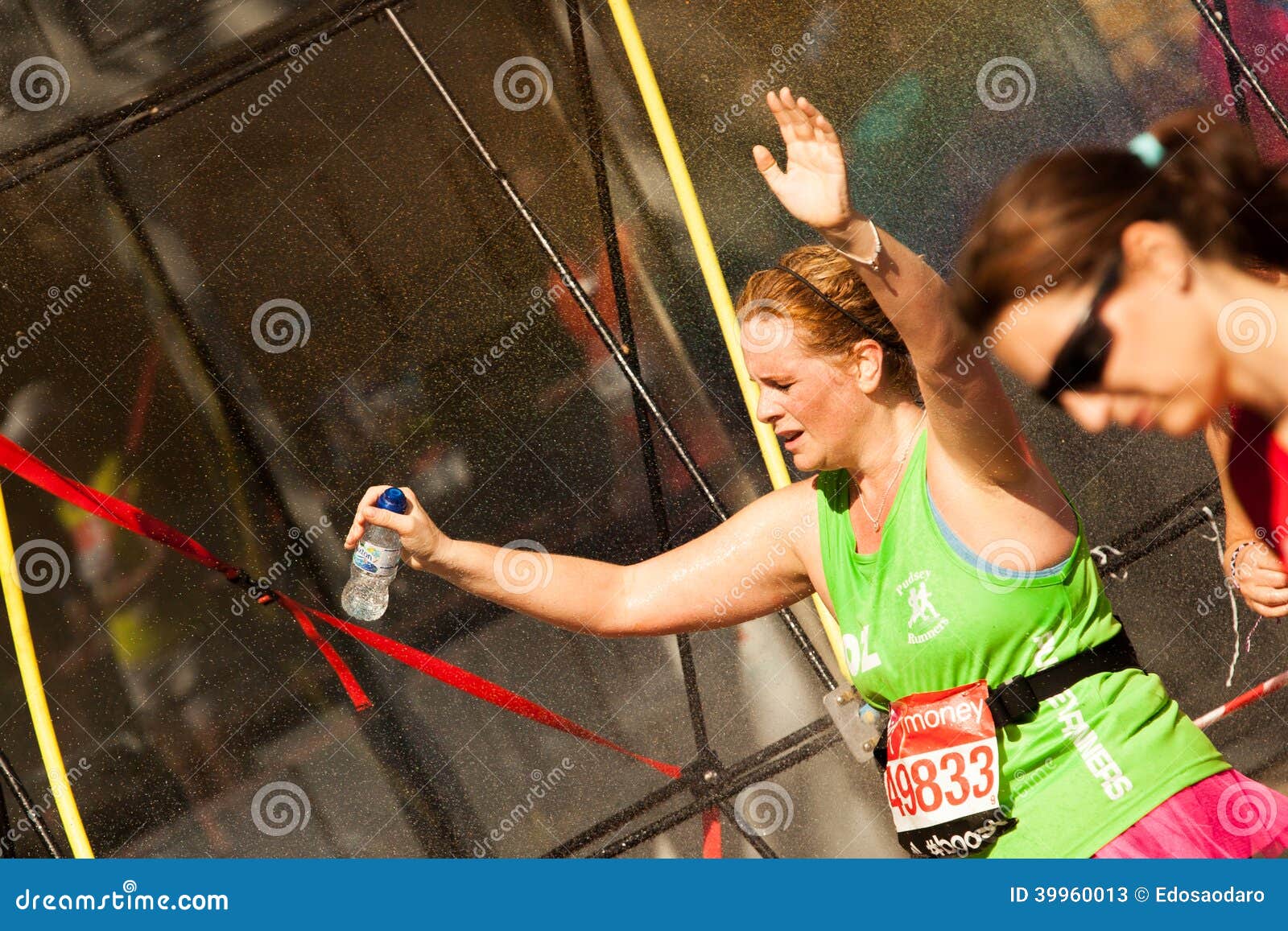 Runner Hands Up editorial stock photo. Image of cooling - 39960013