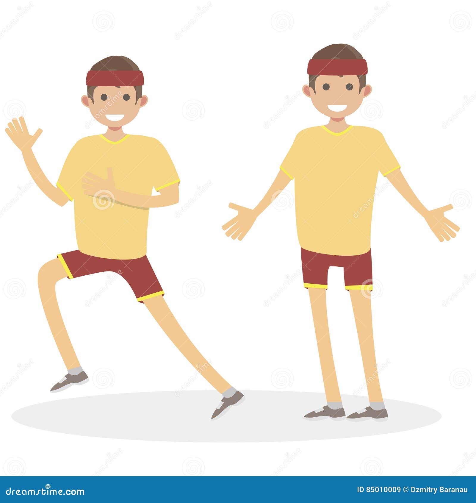 Runner Happy Man Athlete Jogging People`s Character Vector Flat ...