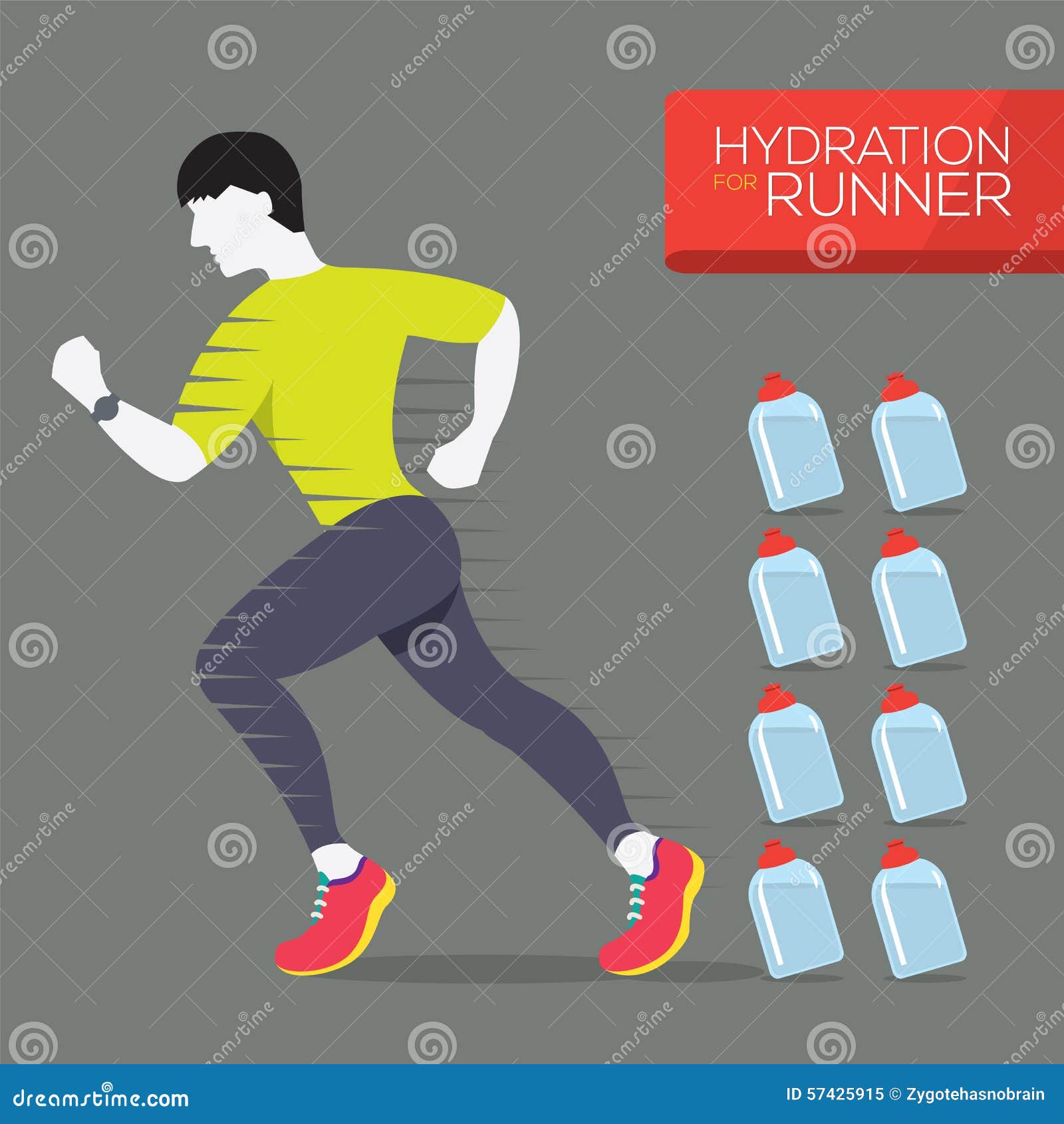 Runner - Hydration, A Young Man With A Bottle Of Isotonic Drink ...