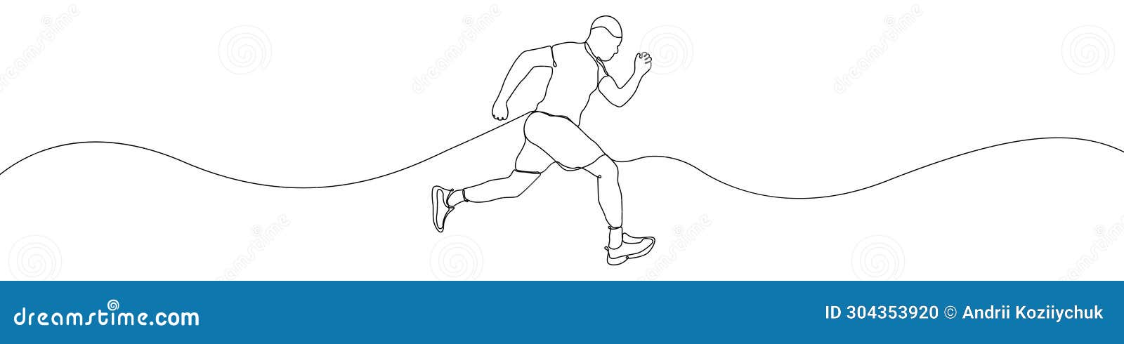 Runner Icon Line Continuous Drawing Vector. One Line Athlete Runs Icon ...