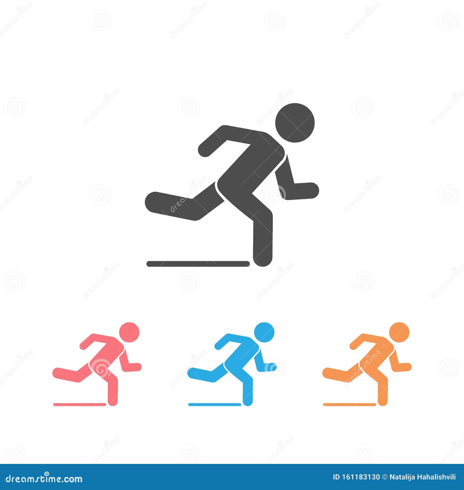 Runner Icon Set. Logo Element Vector Illustration. Runner Symbol Design ...