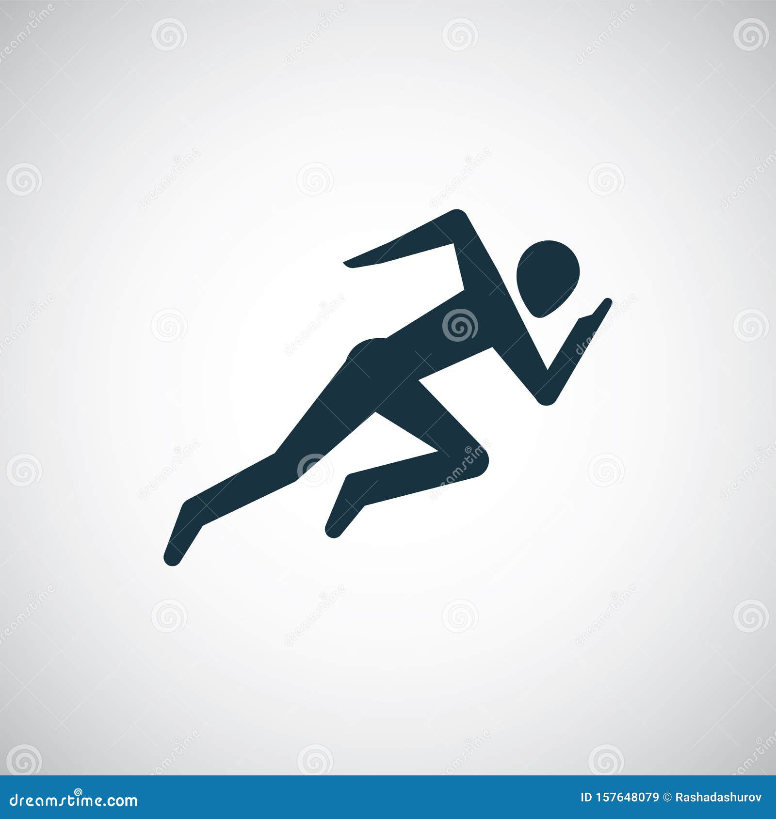 Runner Icon Simple Flat Element Concept Stock Vector - Illustration of ...