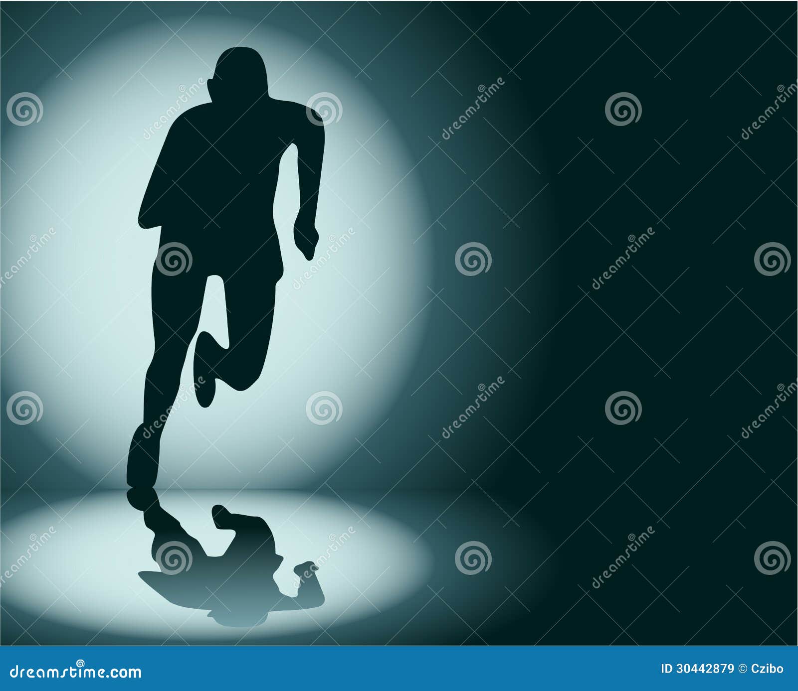 Runner stock vector. Illustration of fitness, silhouette - 30442879