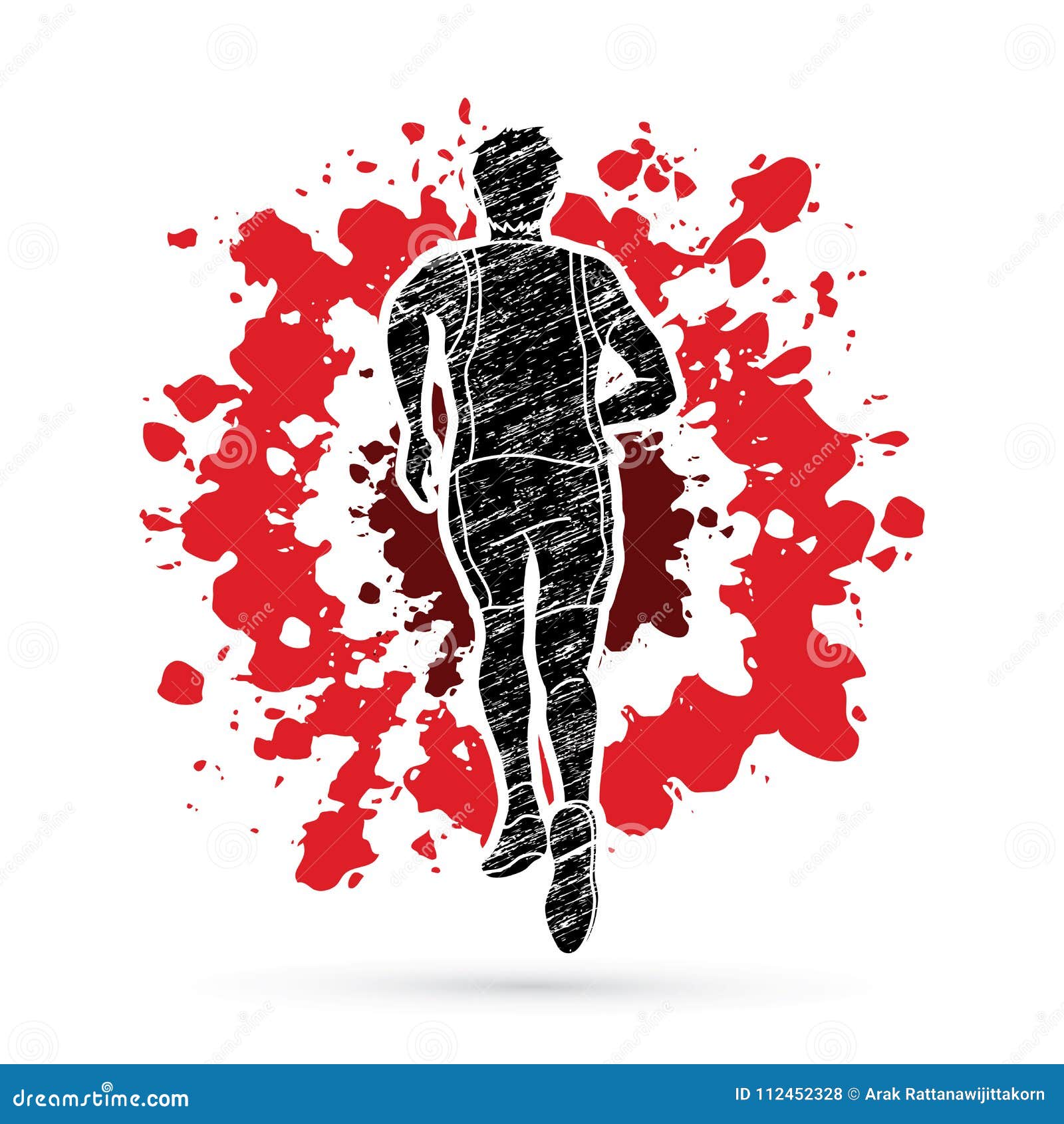 Runner Jogger,Athletic Running Graphic Vector. Stock Vector ...