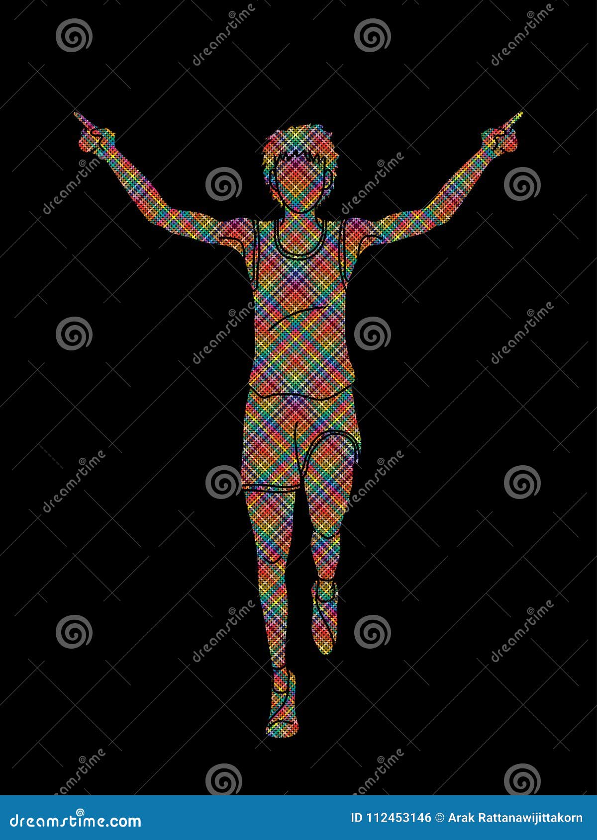 Runner Jogger, Athletic Running , the Winner Graphic Vector. Stock ...