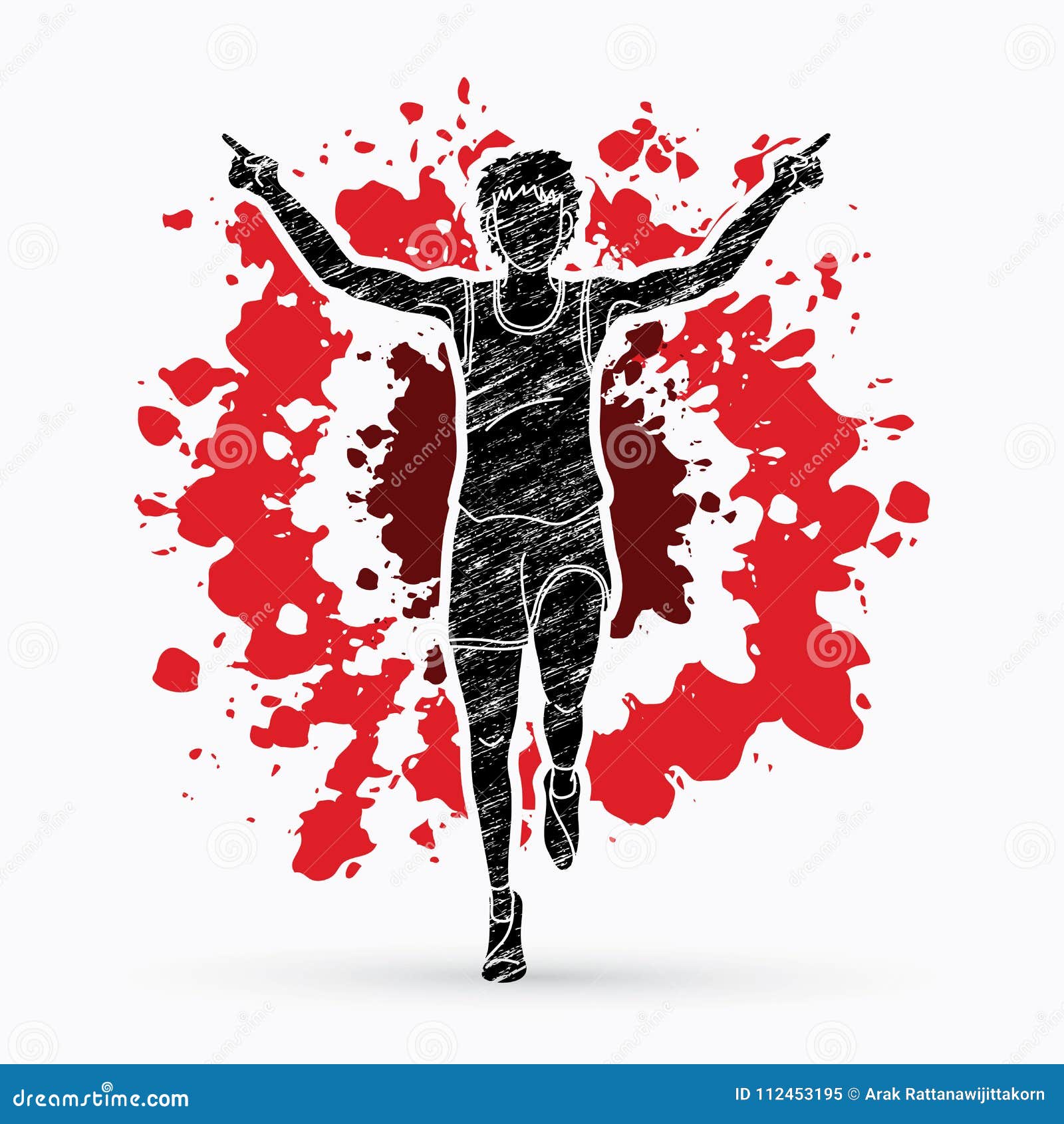 Runner Jogger, Athletic Running , the Winner Graphic Vector. Stock ...