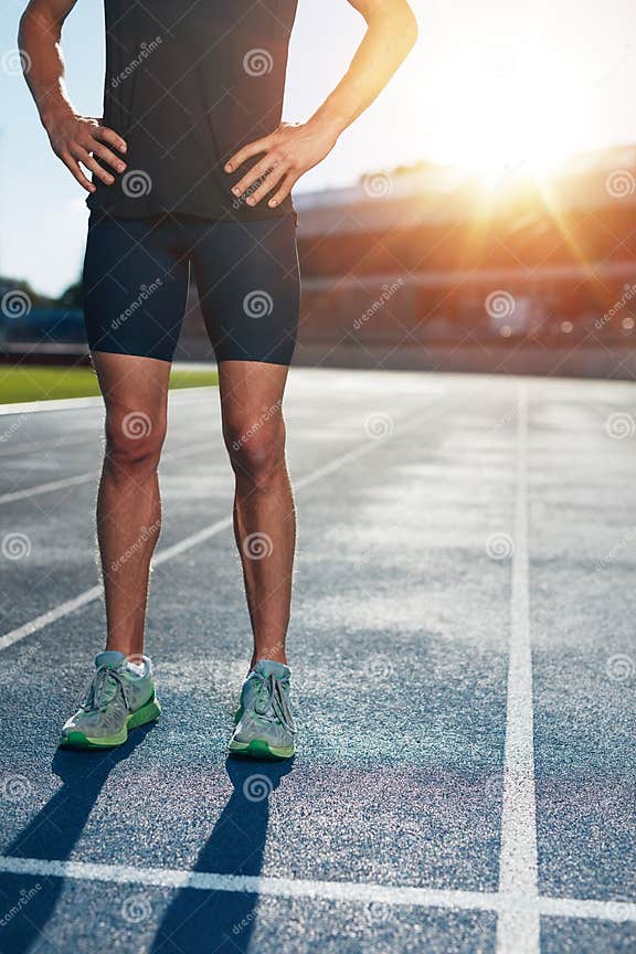 Runner Launching Off the Start Line Stock Photo - Image of practicing ... Runner Launching Off the Start Line Stock Photo - Image of practicing ...