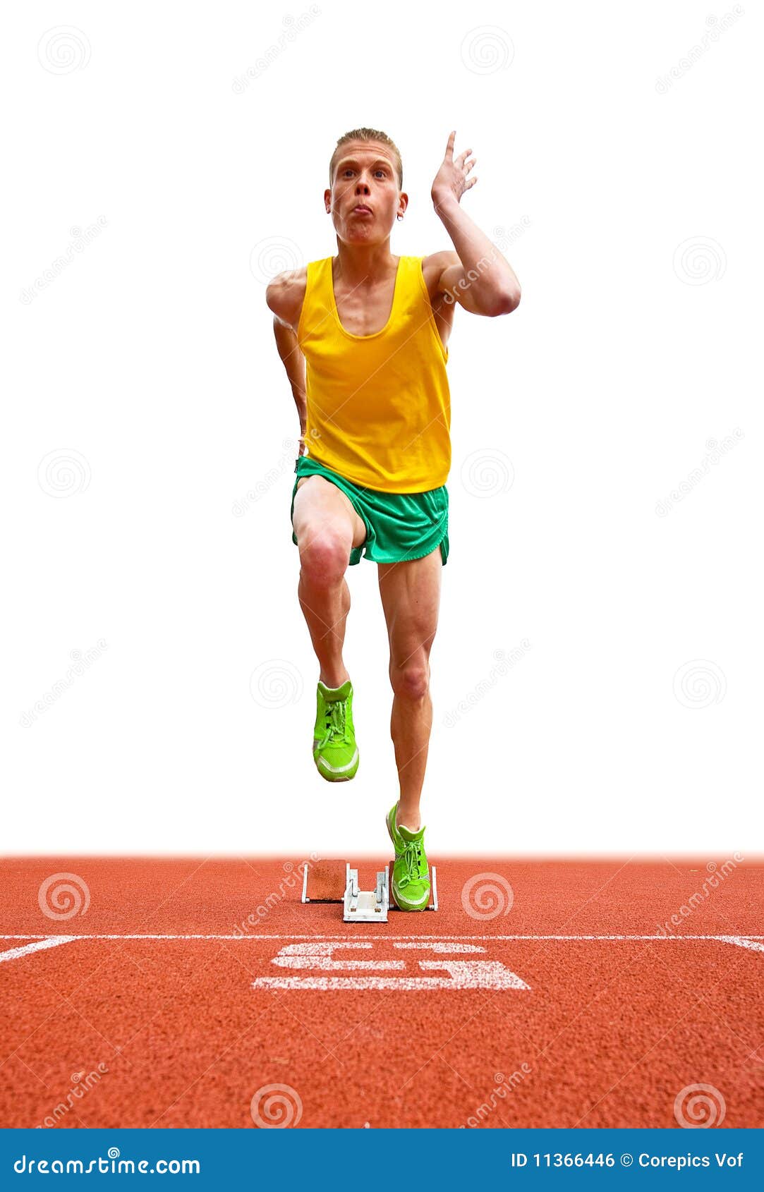 Starting Block On The Race Track. Stock Photography | CartoonDealer.com ...