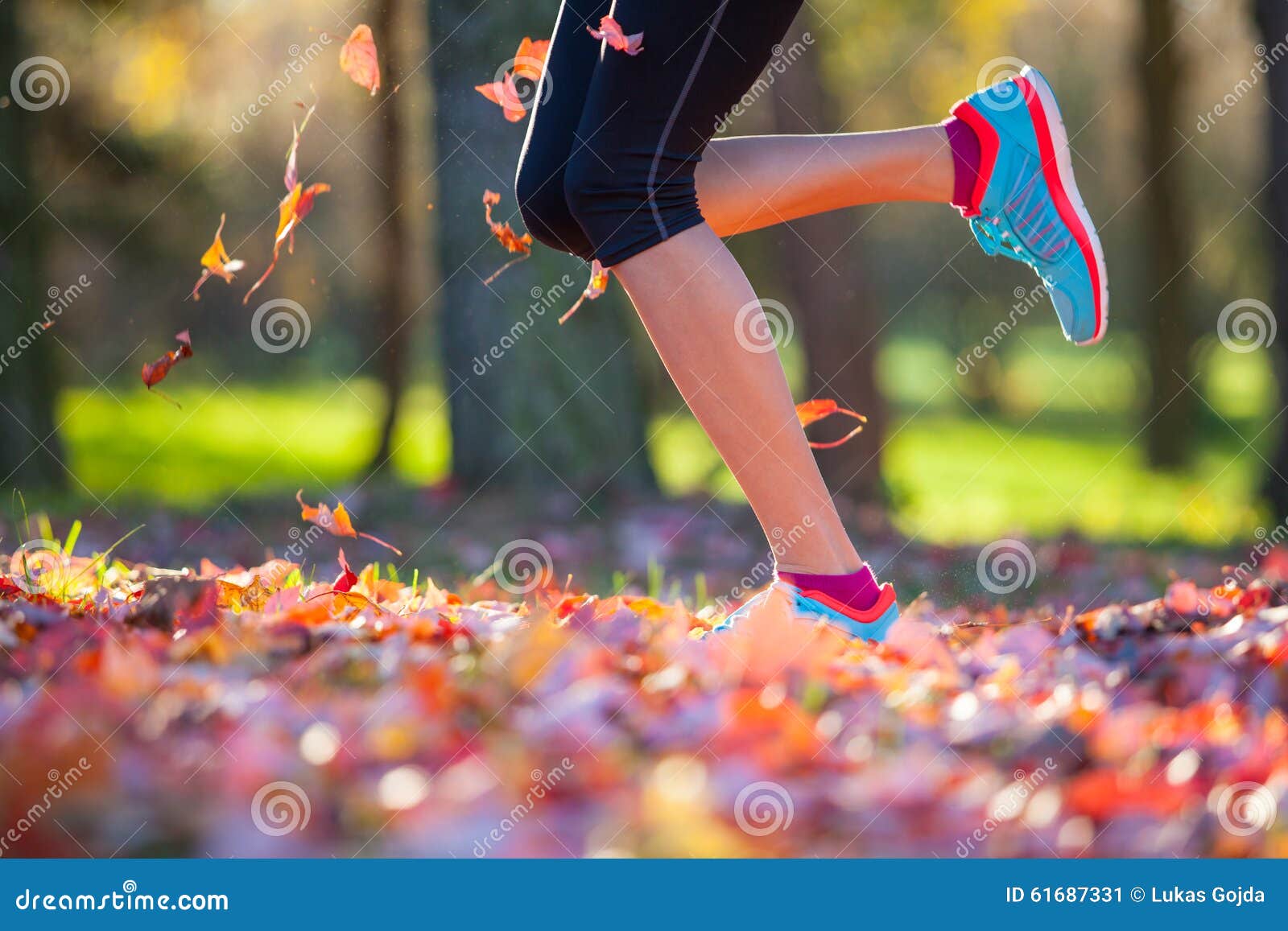 Runner Legs Outside during Autumn Day. Stock Image - Image of beautiful ...