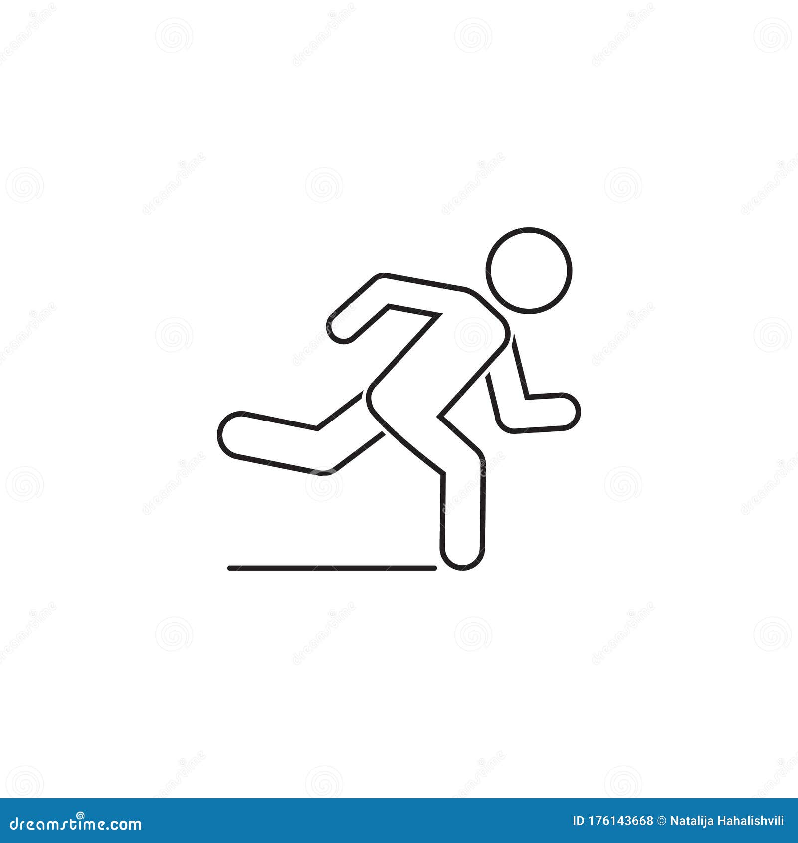 Runner Line Icon. Logo Element Illustration. Runner Symbol Design ...