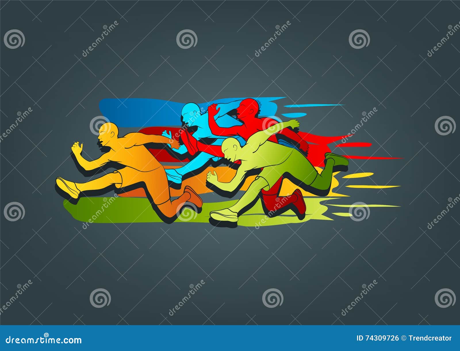 Runner logo design stock vector. Illustration of group - 74309726