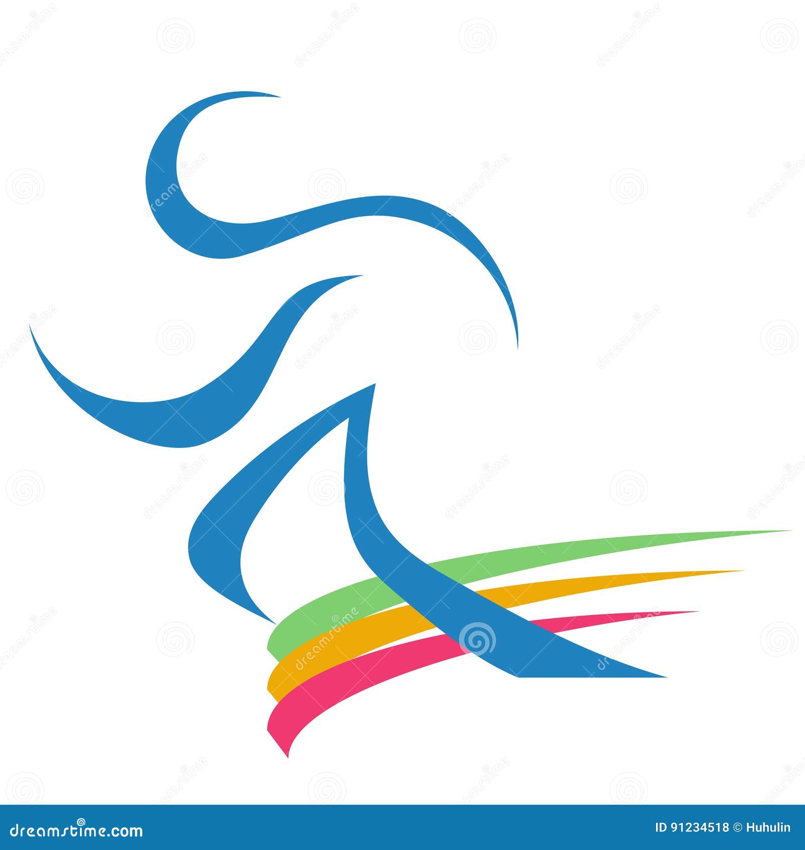 The runner logo stock vector. Illustration of sign, graphic - 91234518