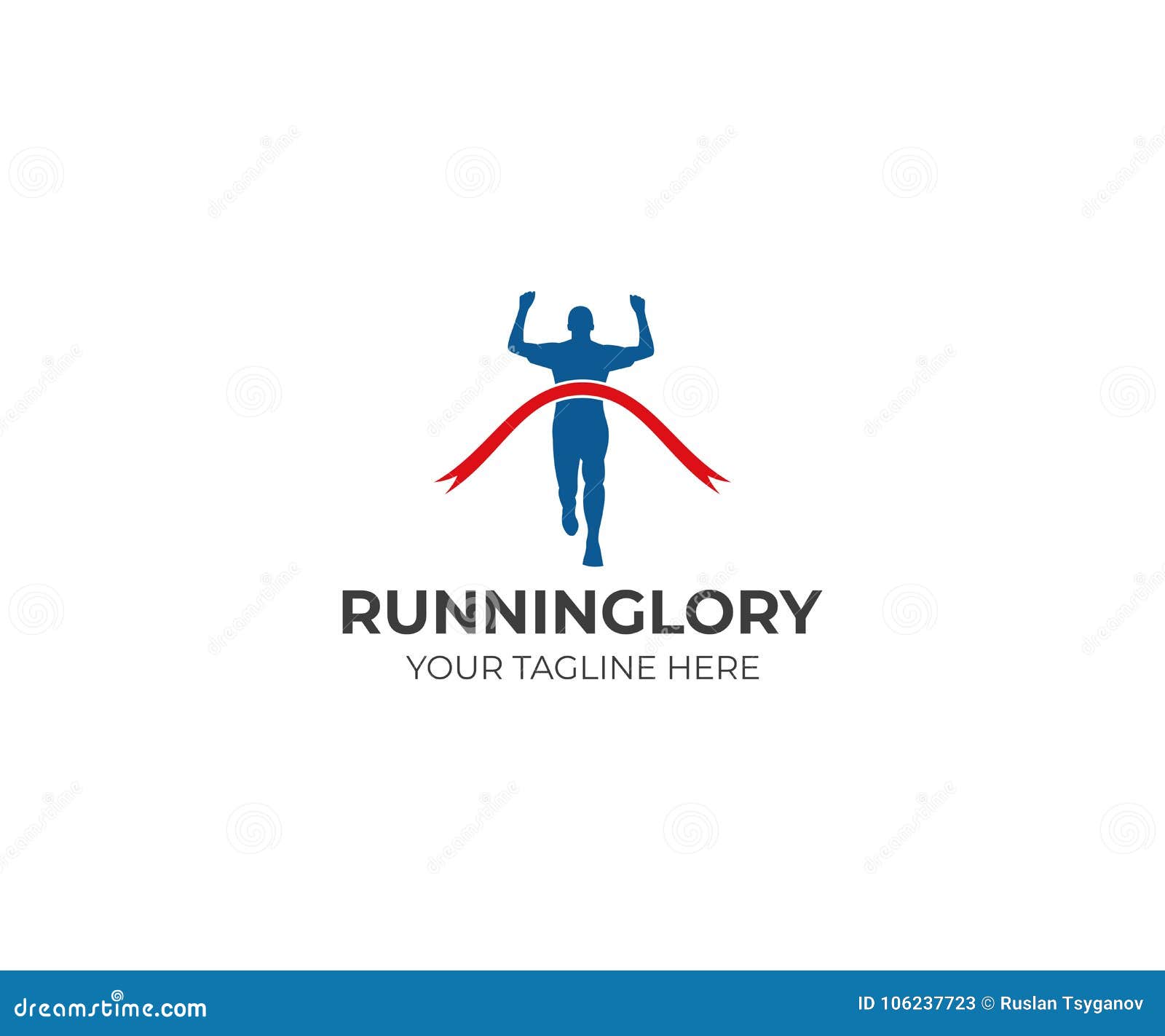 Runner Logo. Fast Abstract Running Man. Vector Illustration Stylized ...
