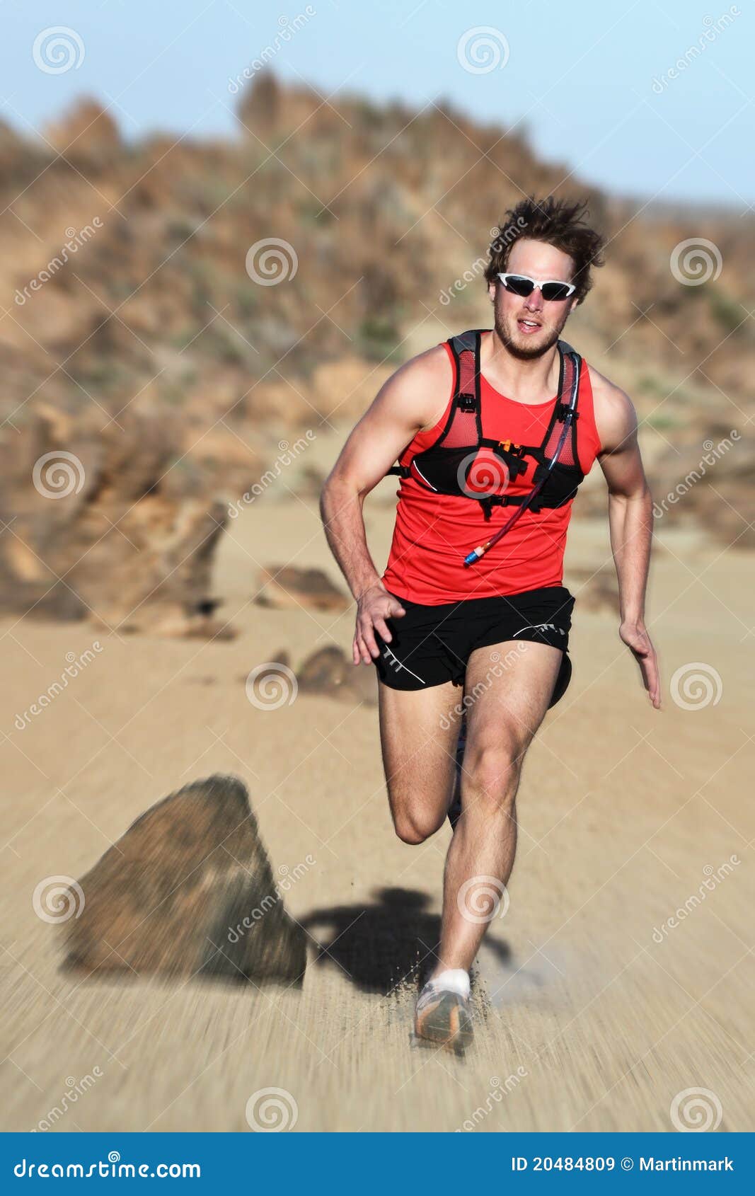 Runner man running stock image. Image of landscape, fitness - 20484809