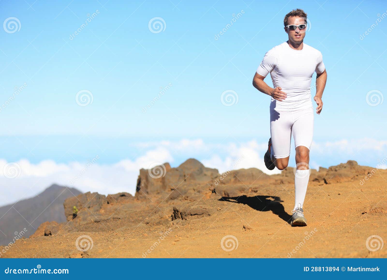 Runner man trail running stock photo. Image of cross - 28813894