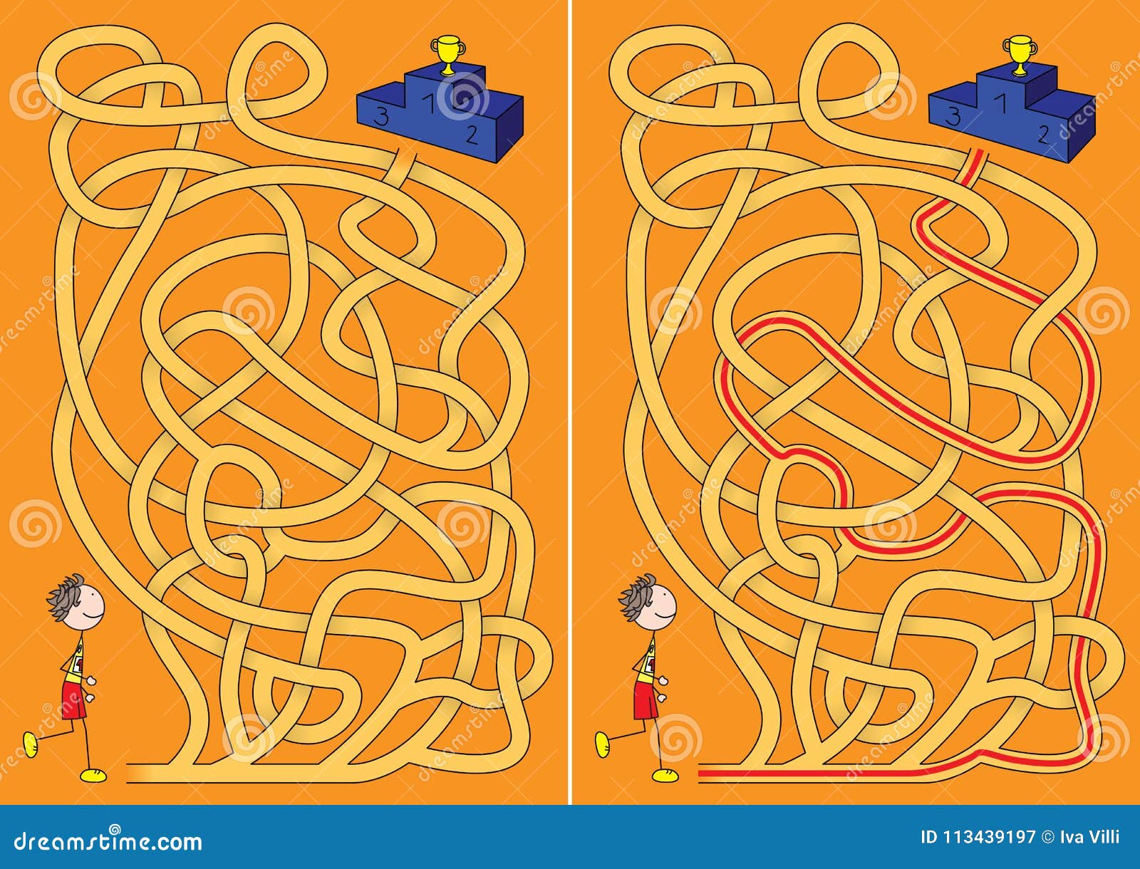 Runner maze stock vector. Illustration of runner, path - 113439197