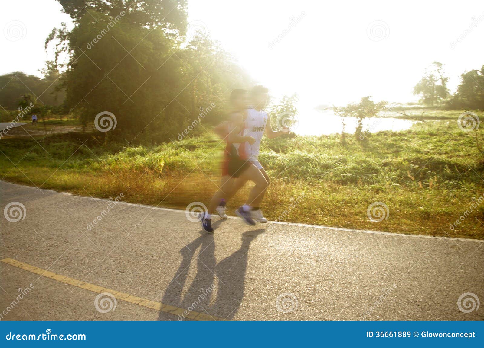 Runner in the morning editorial stock image. Image of exercising - 36661889