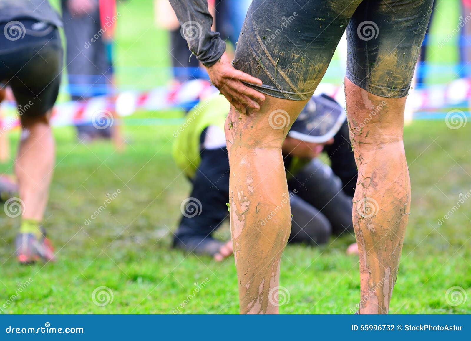 Runner on obstacle course. stock photo. Image of runner - 65996732
