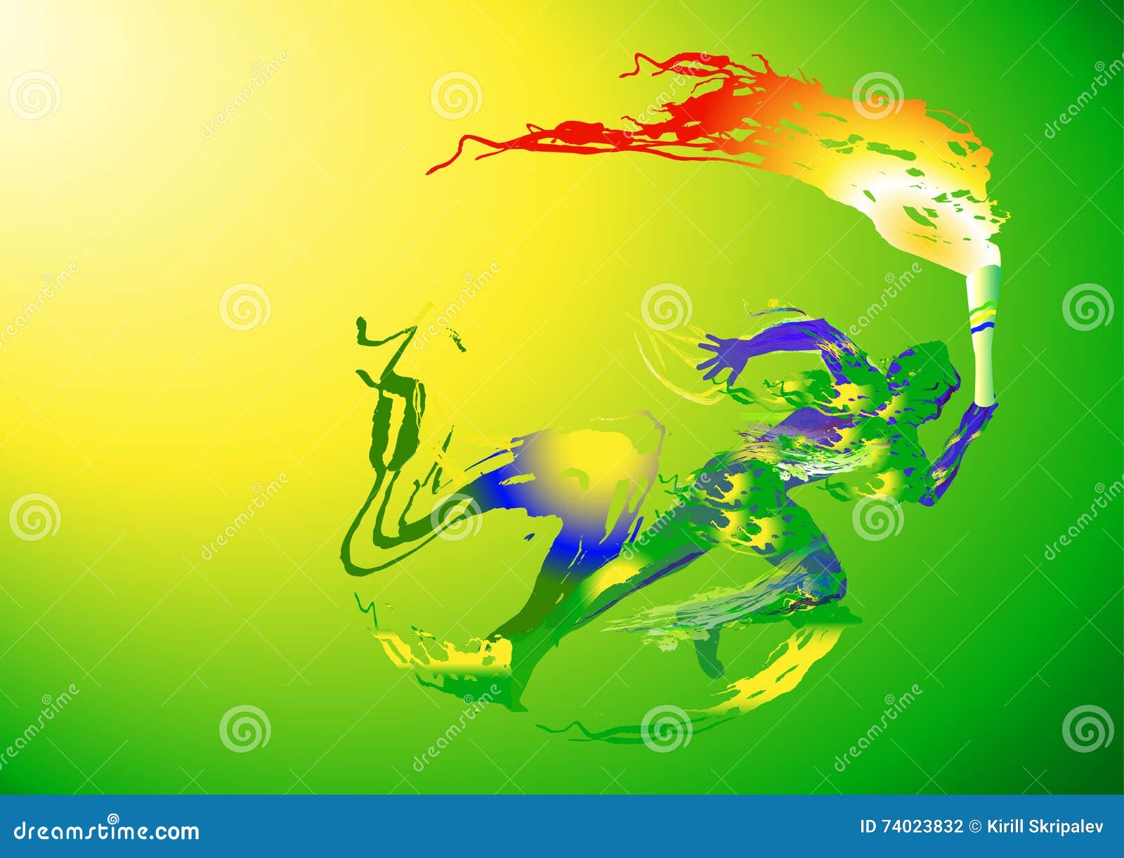 Olympic Runner Cartoon Vector | CartoonDealer.com #19473645