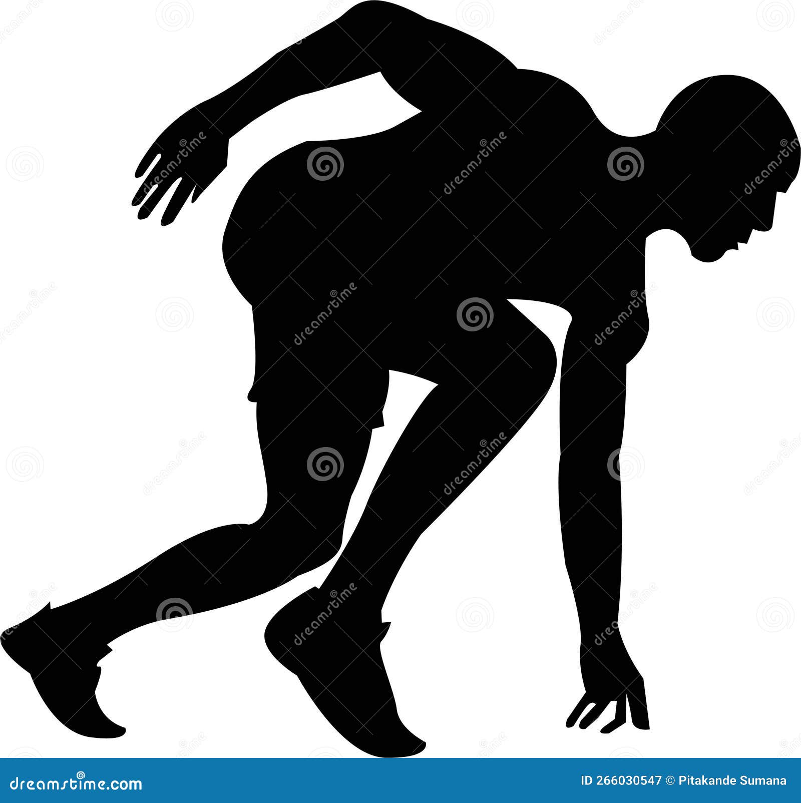Runner peoples silhouettes stock vector. Illustration of person - 266030547