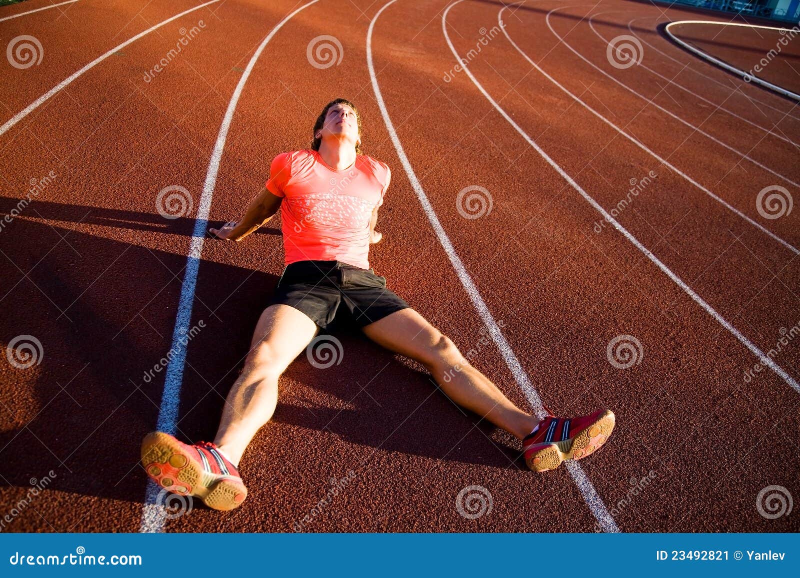 Runner after run stock image. Image of line, people, meditation - 23492821