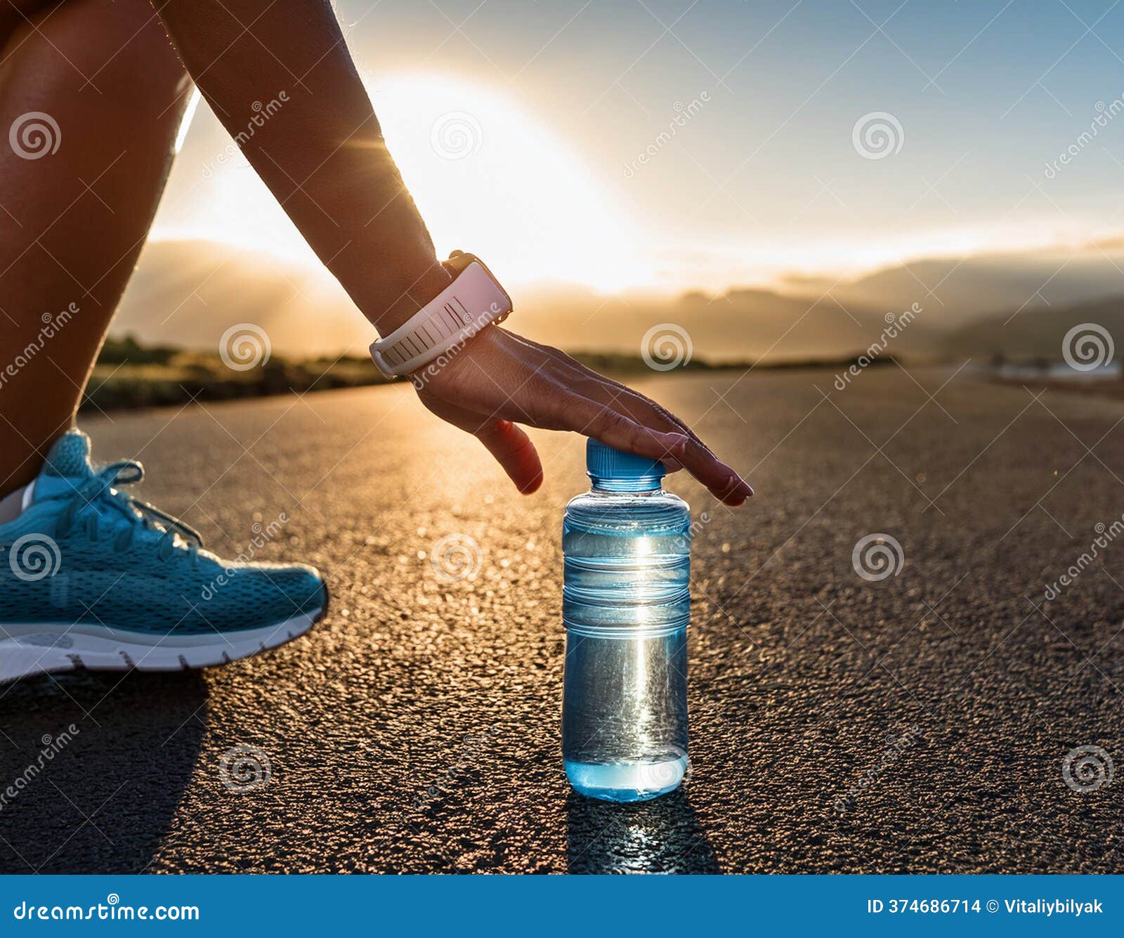 Strenuous Exercise Blue Gradient Concept Icon Cartoon Vector ...