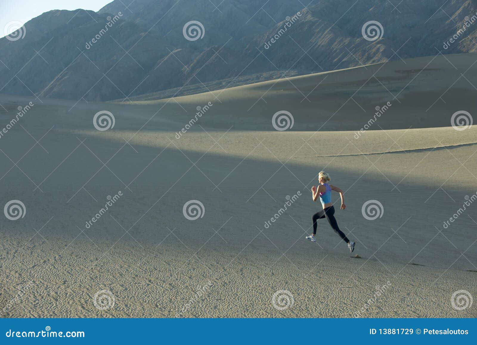 Runner on Sand Dunes stock image. Image of land, desert - 13881729