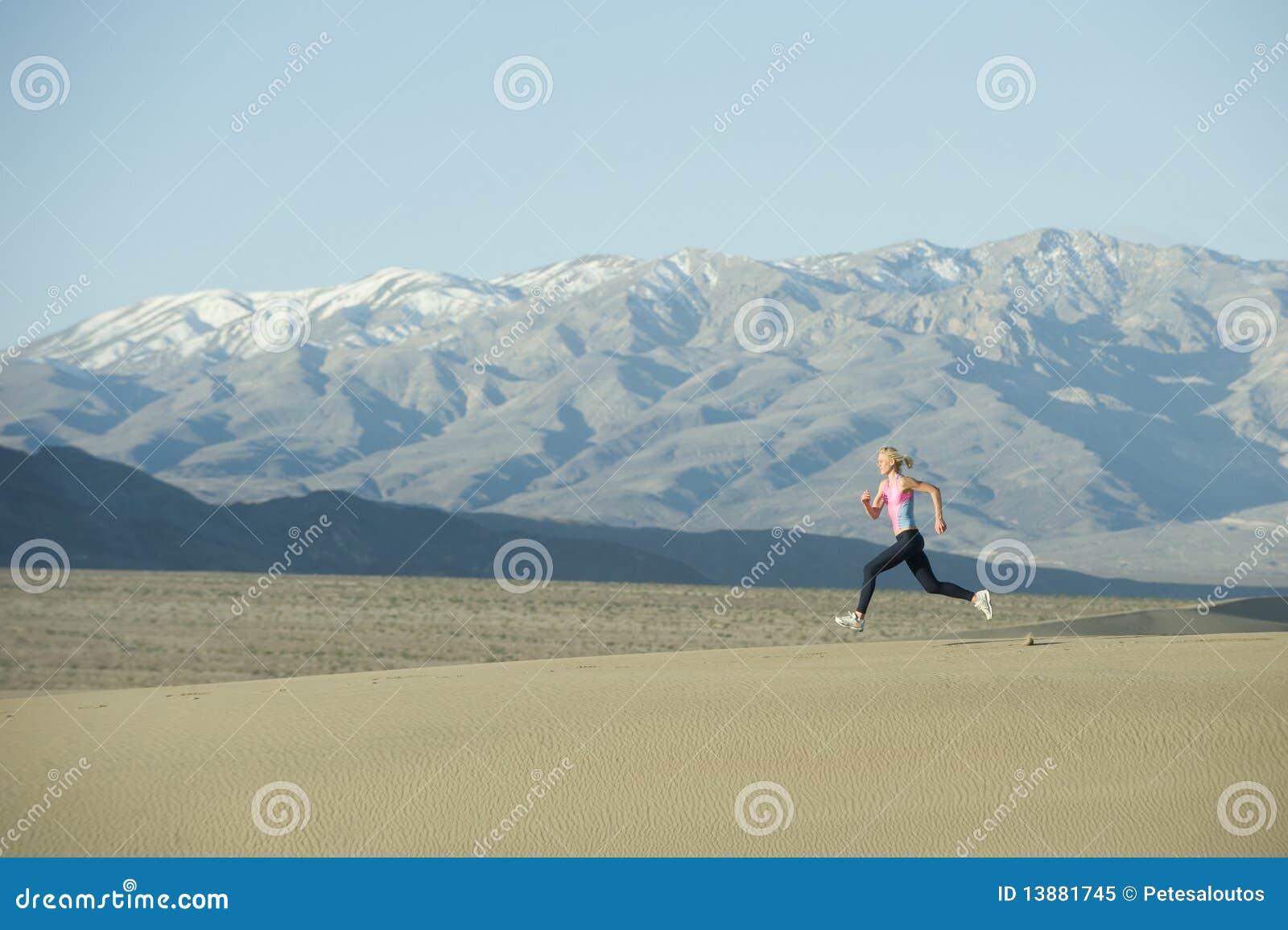 Runner on Sand Dunes stock image. Image of runner, remote - 13881745