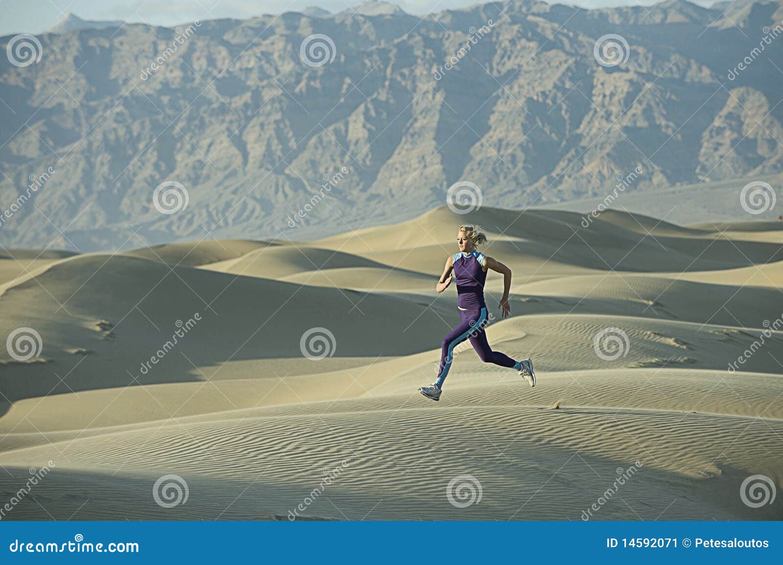 Runner on Sand Dunes stock image. Image of athletic, body - 14592071