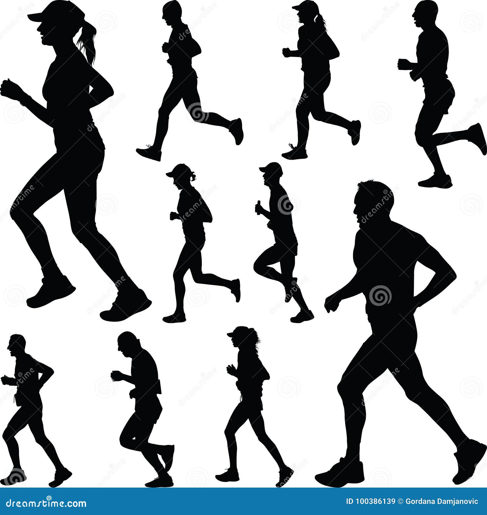 A Runner Silhouette Sprinter Runner Or Jogger Running Track Or Jogging ...