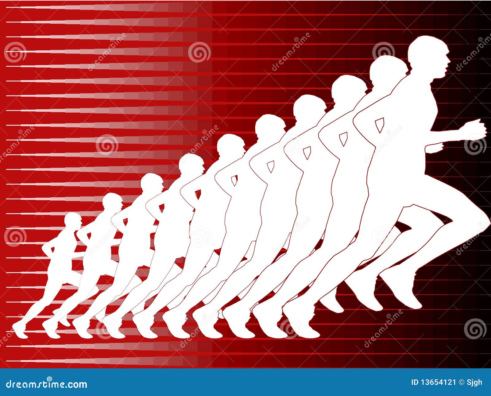 Red Runner Silhouette Stock Illustrations – 1,342 Red Runner Silhouette ...