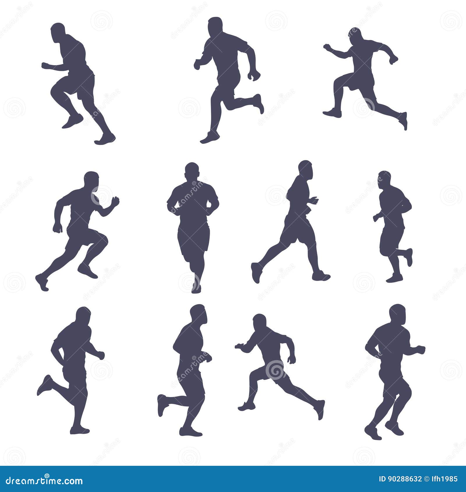 A Runner Silhouette Sprinter Runner Or Jogger Running Track Or Jogging ...
