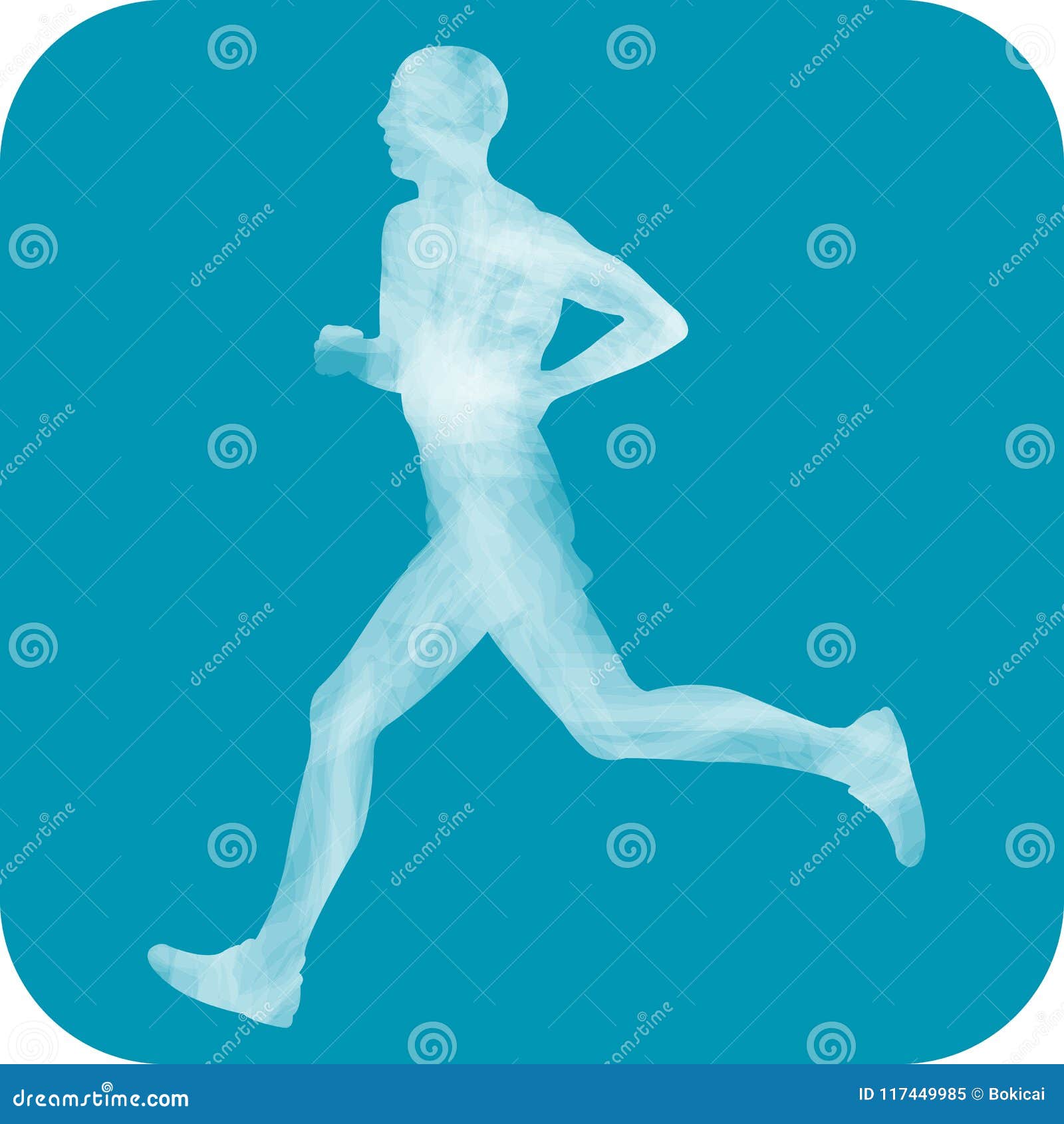 Simple runner icon stock vector. Illustration of athletics - 117449985