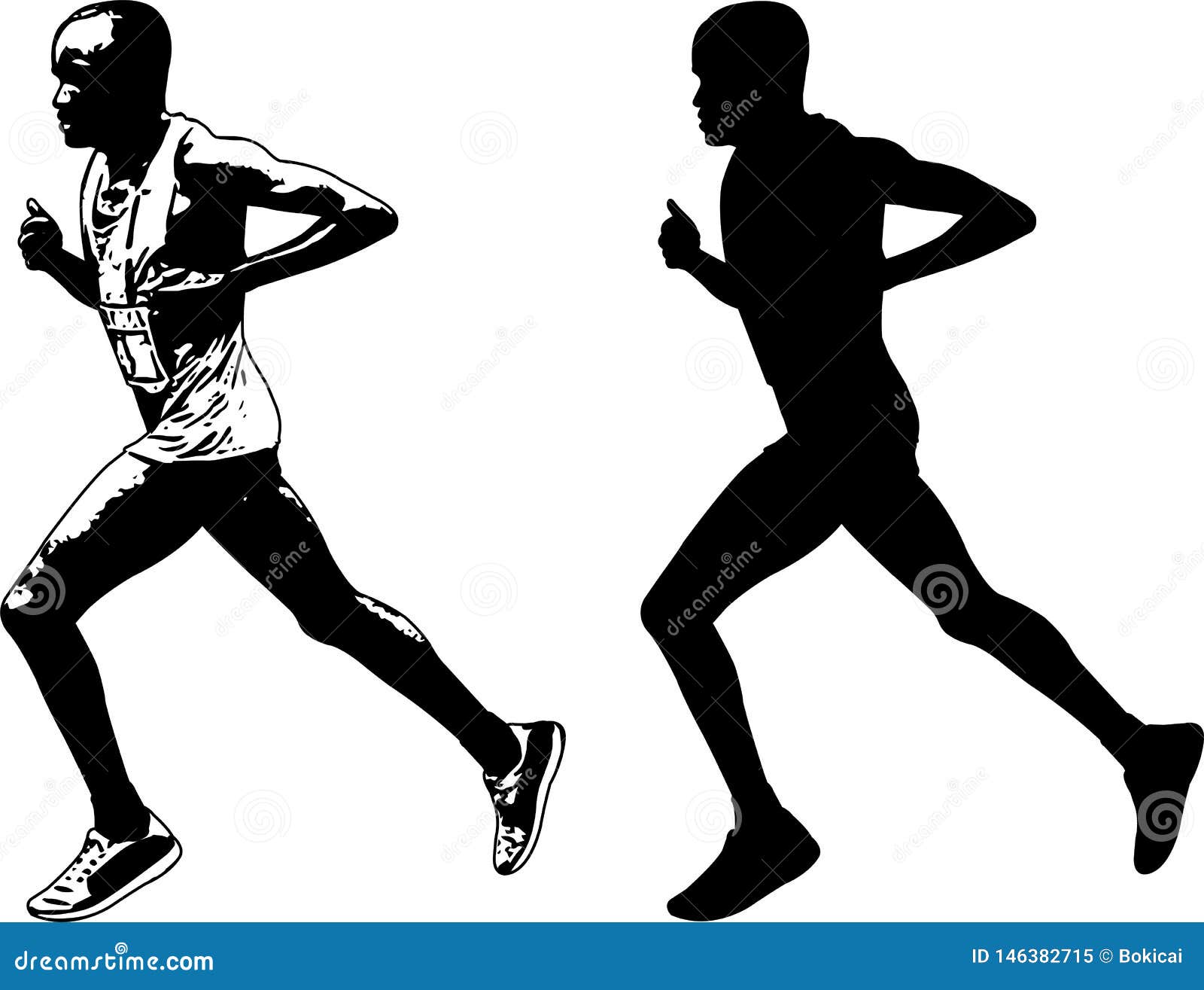 Runner Sketch and Silhouette Stock Vector - Illustration of decathlon ... Runner Sketch and Silhouette Stock Vector - Illustration of decathlon ...