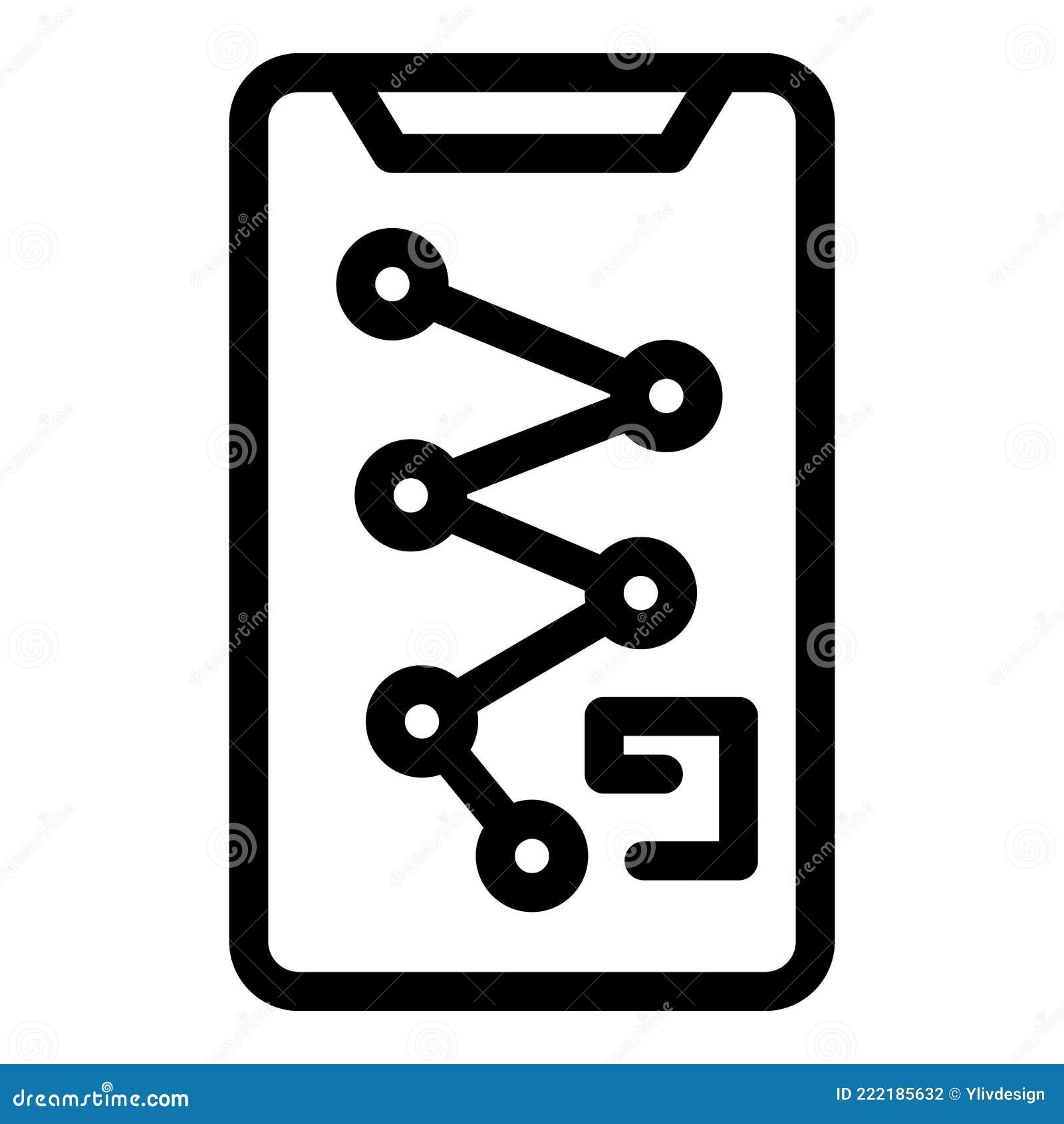 Runner Smartphone App Icon, Outline Style Stock Vector - Illustration ...