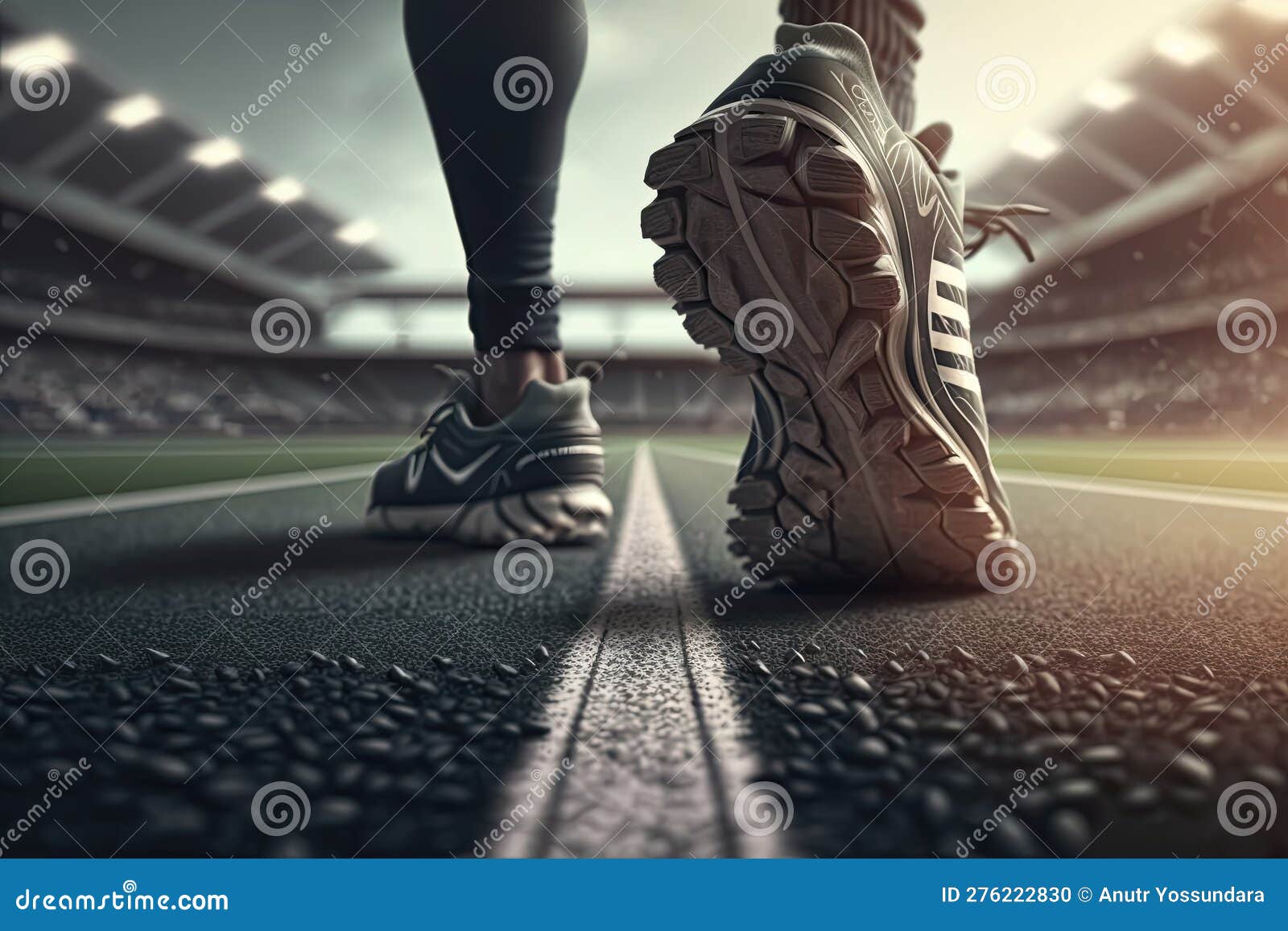 Runner at the Starting Point is Getting Ready for a Challenge from the ...