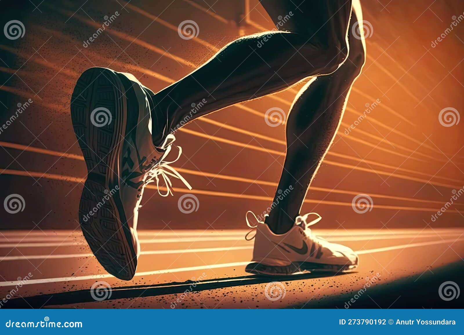 Runner at the Starting Point is Getting Ready for a Challenge from the ...